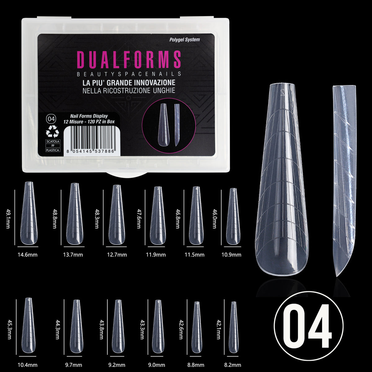 Dualforms 04- Dual system forms in Box - Formine trasparenti 120 pezzi ...